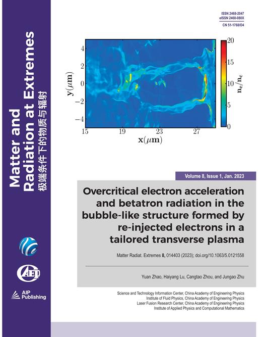 Overcritical electron acceleration and betatron radiation in the bubble-like structure formed by ...
