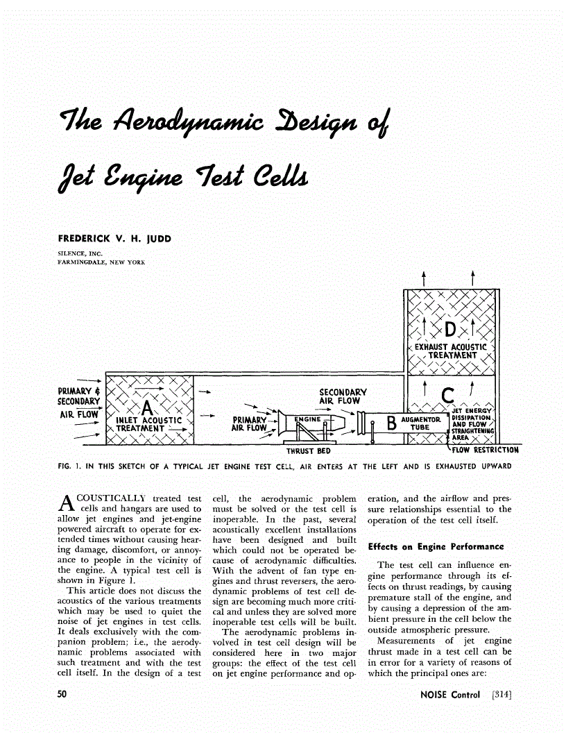 The Aerodynamic Design of Jet Engine Test Cells | Noise Control | AIP ...