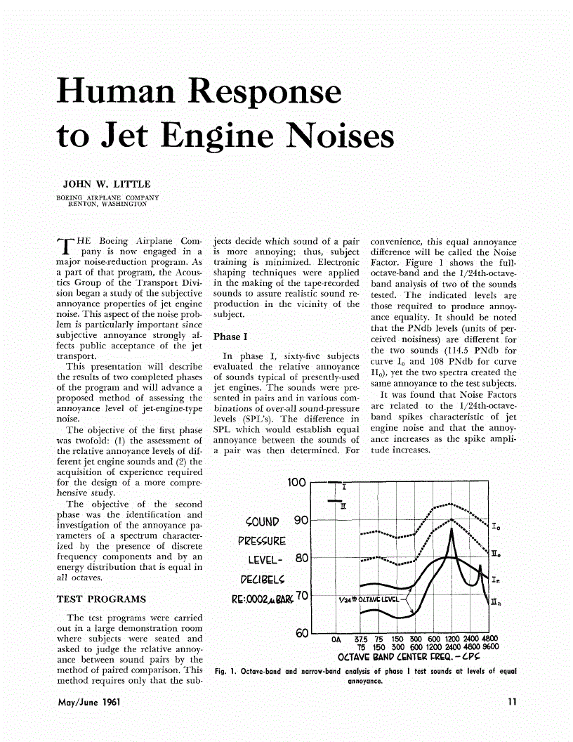 Human Response to Jet Engine Noises | Noise Control | AIP Publishing