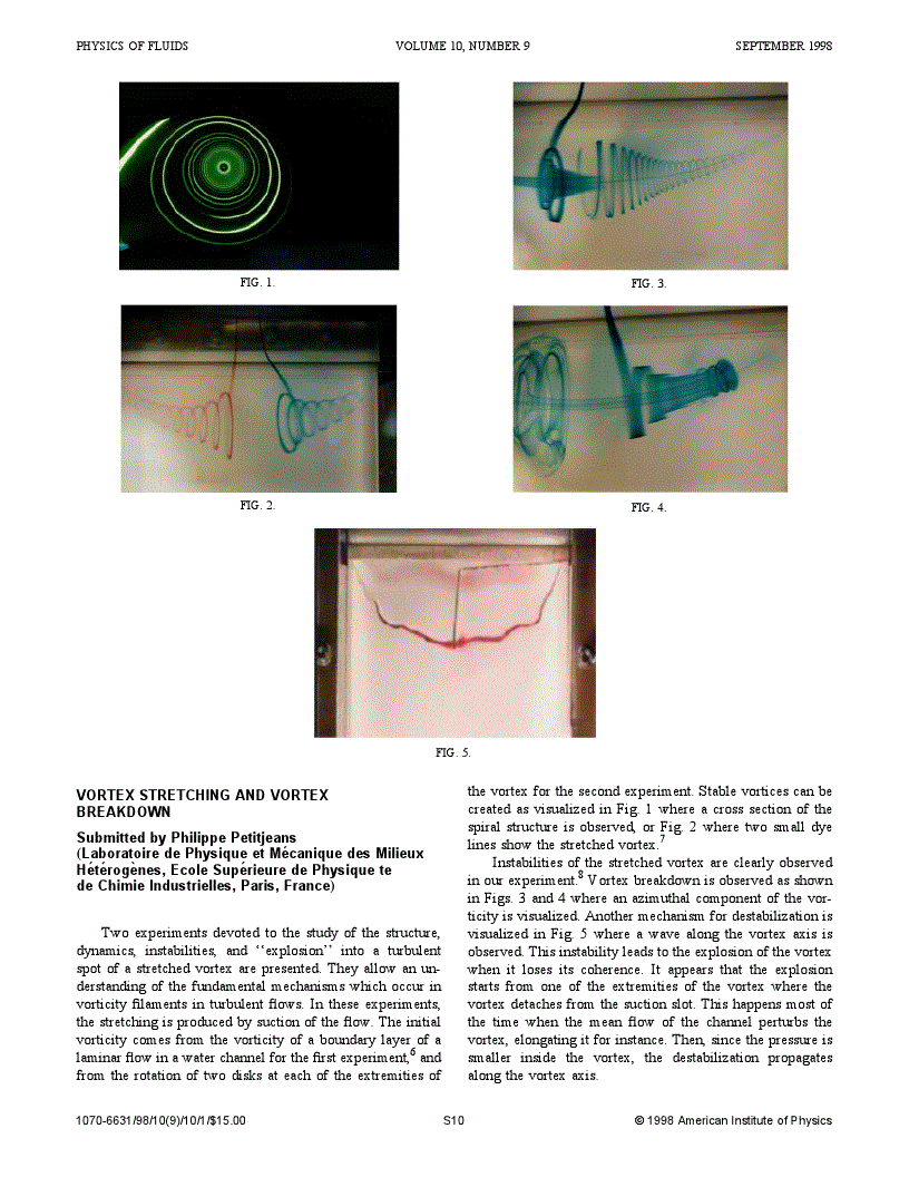 Vortex Stretching and Vortex Breakdown | Physics of Fluids | AIP Publishing