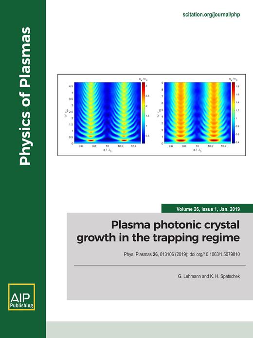 Plasma photonic crystal growth in the trapping regime | Physics of ...