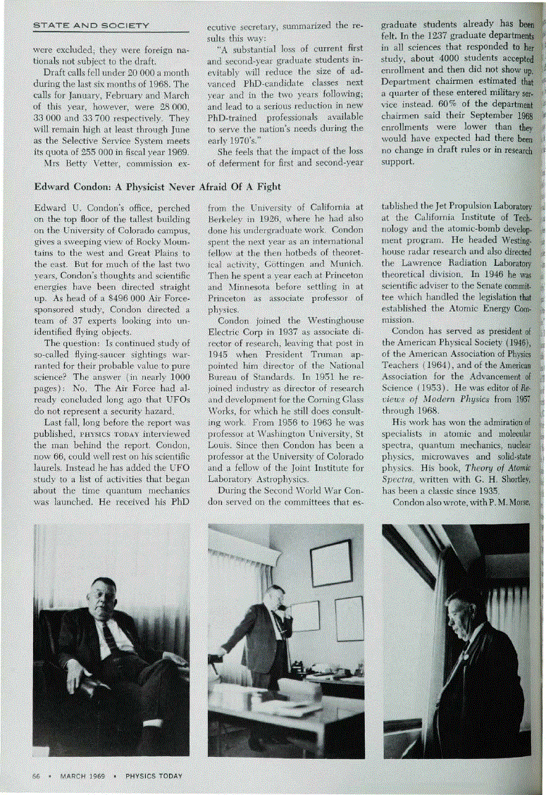 Edward Condon: A Physicist Never Afraid Of A Fight | Physics Today ...