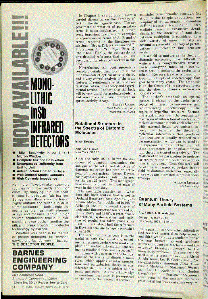 Quantum Theory of Many Particle Systems | Physics Today | AIP Publishing