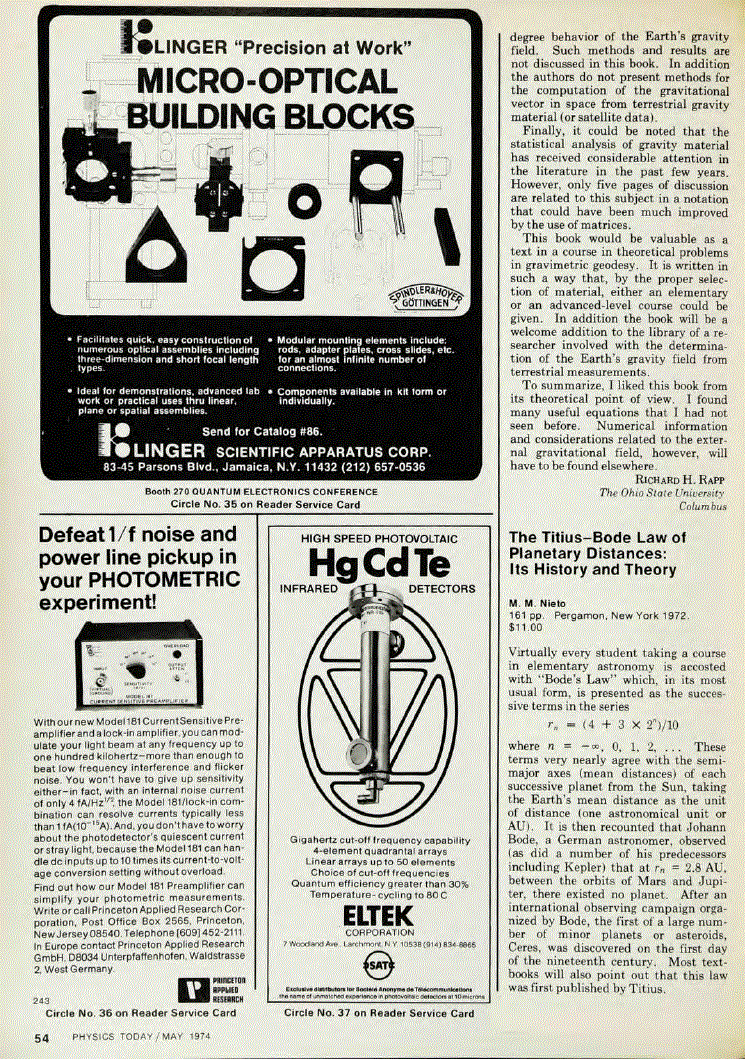 The Titius–Bode Law of Planetary Distances: Its History and Theory ...
