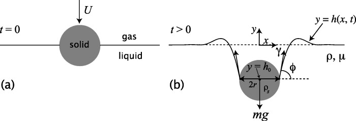 The impulsive motion of a small cylinder at an interface | Physics of ...