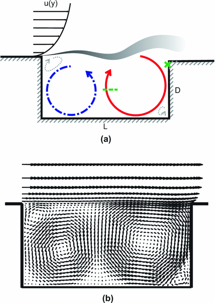 Descriptive analysis of a mode transition of the flow over an open ...
