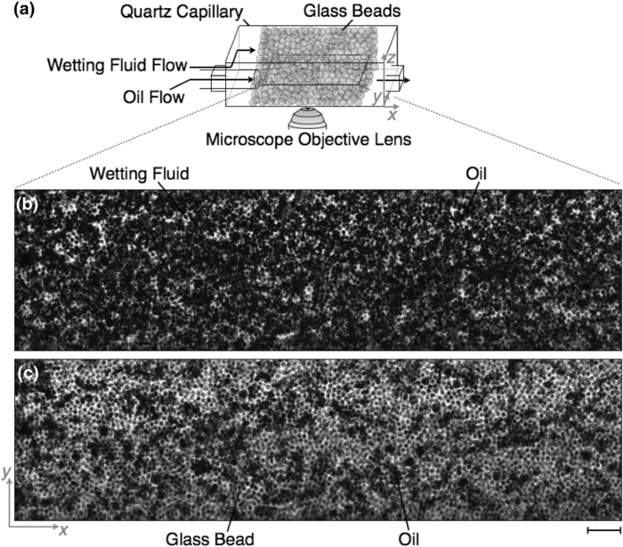 Fluid breakup during simultaneous two-phase flow through a three ...