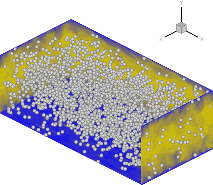 The effect of particle density in turbulent channel flow laden with finite size particles in ...