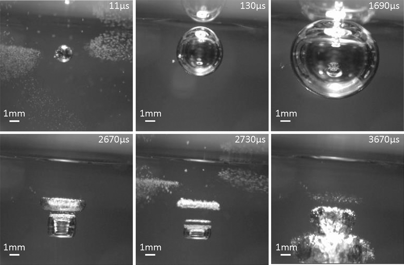 Simulation of bubble expansion and collapse in the vicinity of a free ...