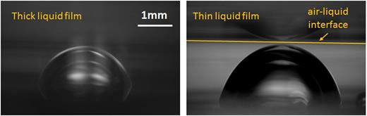 Towards enhanced bubble detachment within a thin liquid film by ...