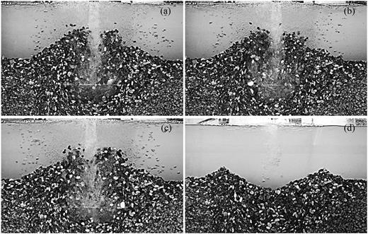 Temporal evolution of jet induced scour depth in cohesionless granular ...