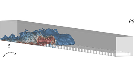 Density-driven exchange flow propagating over an array of densified obstacles | Physics of ...