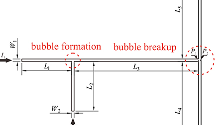 The bubble breakup process and behavior in T-type microchannels ...