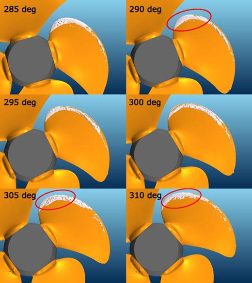 Cavitation erosion risk assessment for a marine propeller behind a Ro ...