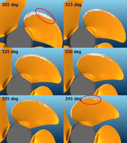 Cavitation erosion risk assessment for a marine propeller behind a Ro ...