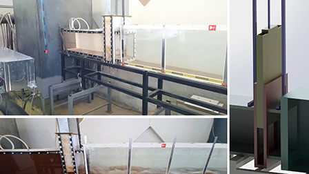 Experimental investigation of turbulent flow in a rectangular bonneted ...