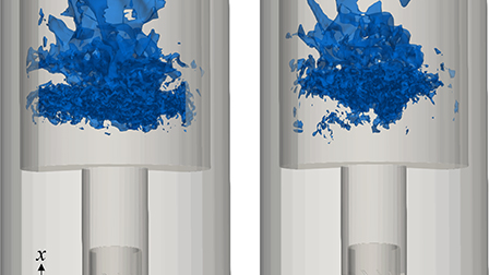 Large-eddy simulation of a lean-premixed hydrogen flame in a low-swirl ...