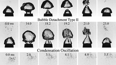 Patterns of direct contact condensation bubbles based on dynamic ...