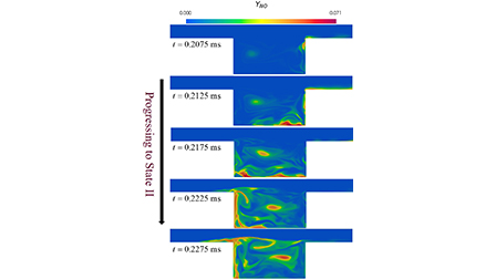 Thermochemical non-equilibrium hypersonic flow over a rectangular ...