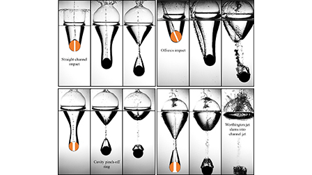 Water entry of spheres with impact-axis channels | Physics of Fluids ...