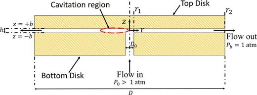 On cavitation in the radial flow of a thin lubricating film between two overlying disks ...