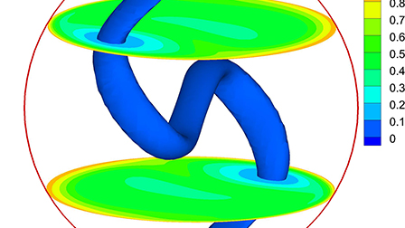 Numerical study of the precession-driven flow inside a sphere using ...