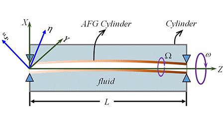 Vibration and stability of a spinning functionally graded cylinder in a ...