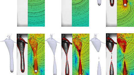 Vertical water entry of a hydrophobic sphere into waves: Numerical ...
