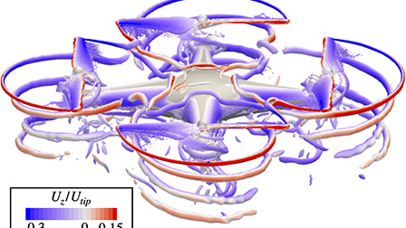Numerical study on interactional aerodynamics of a quadcopter in hover with overset mesh in ...