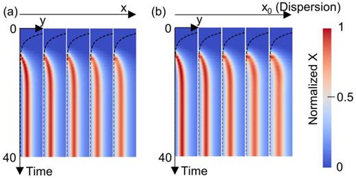 Oscillating reaction in porous media under saddle flow | Physics of Fluids | AIP Publishing