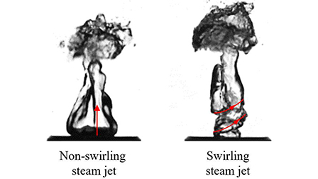 Experimental investigation of the swirling steam jet condensation at ...