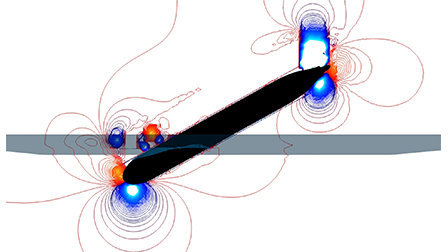 Launch characteristics of autonomous underwater vehicle into water and ...