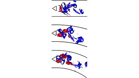 Curvature effects on a bluff-body wake | Physics of Fluids | AIP Publishing