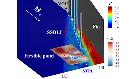 Fluid–structure interaction of panel under swept shock wave/boundary layer interaction | Physics ...