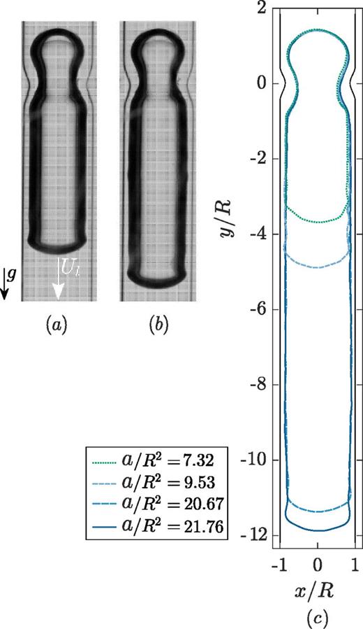 Equilibrium Taylor bubble in a narrow vertical tube with constriction ...