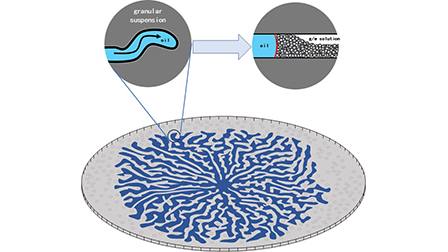 Immiscible invasion of granular suspension by high-viscosity liquid ...