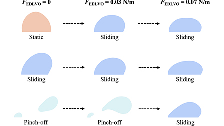 Detachment dynamics of sessile droplets triggered by interaction forces ...
