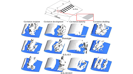 Cavitation flow characteristics on the surface of hydrofoil with ...