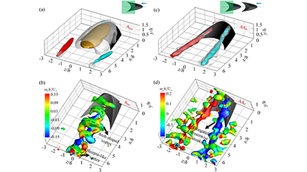 Analysis of coherent structures over interacting barchan dunes based on tomographic particle ...