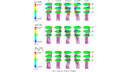 Cavitating vortex rope in a diffuser at different operation conditions ...