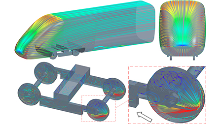 Aerodynamic noise in the near and far fields beneath the leading car of high-speed trains ...