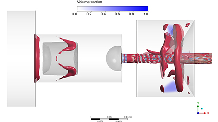 The kinetic mechanism of vortex-cavitation interaction in dual-chamber ...