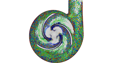 Flow instability and vortex evolution in a three-twisted-blade pump ...