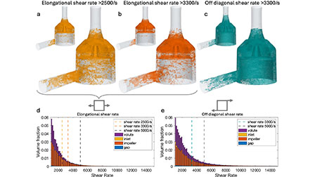 Canonical flow structures formed in a diagonal pump used in ...
