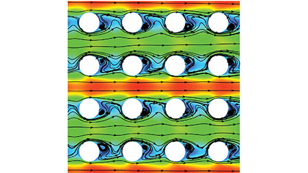 Symmetry breaking of turbulent flow due to asymmetric vortex shedding ...