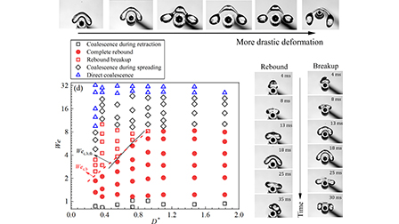 Rebound dynamics of a low-velocity droplet impacing a thin liquid film ...