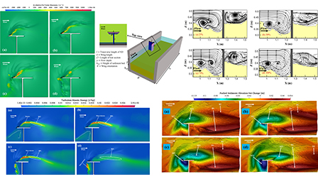 Temporal evolution of scour depth and hydrodynamics around T-shaped ...