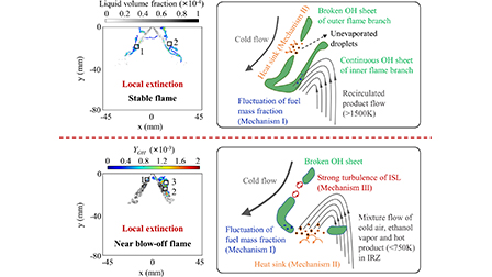 Experimental and numerical study on the local extinction mechanisms of ...