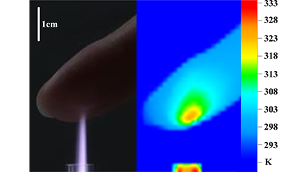A high-efficiency room-temperature surface wave plasma jet based on a ...