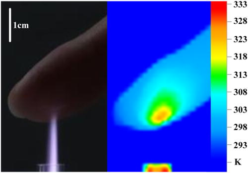 A high-efficiency room-temperature surface wave plasma jet based on a ...